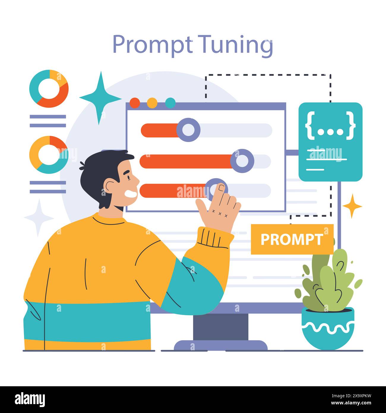 Prompt Engineers Writing A Command To A Artificial Neuron Network Artificial Intelligence