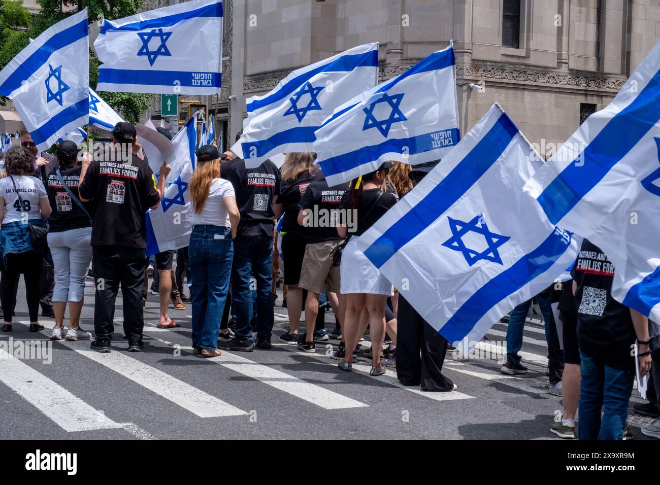 New York, United States. 02nd June, 2024. Supporters of Israel cheer on ...