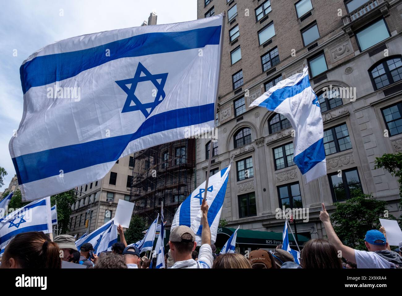 New York, United States. 02nd June, 2024. Supporters of Israel cheer on ...