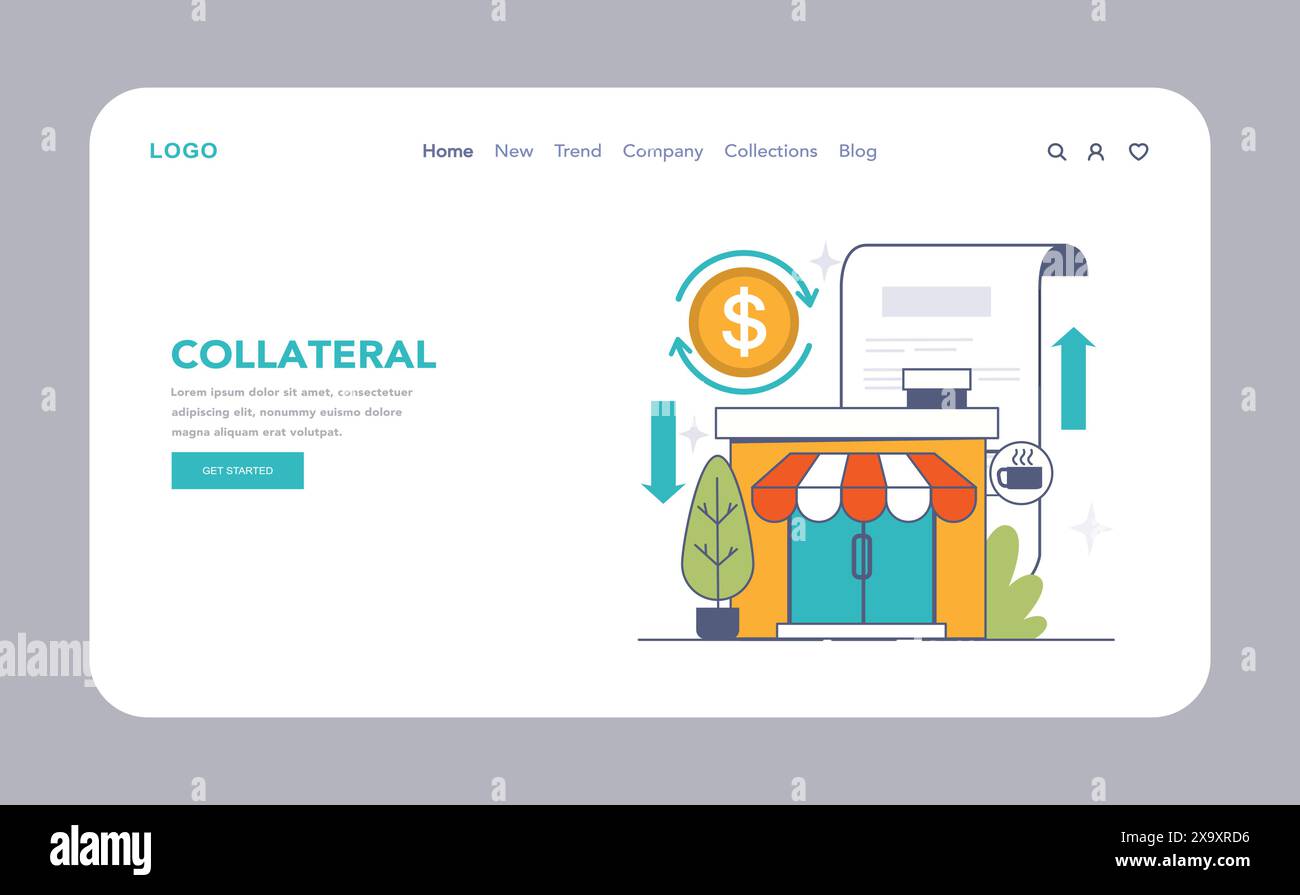 Collateral Concept. A storefront symbolizes asset-backed security for ...