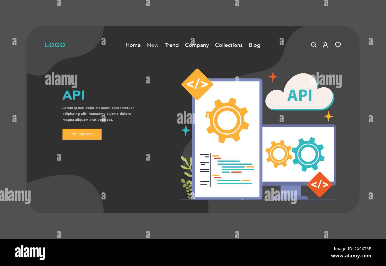 Open source web banner or landing page dark or night mode. Software with code available for use ...