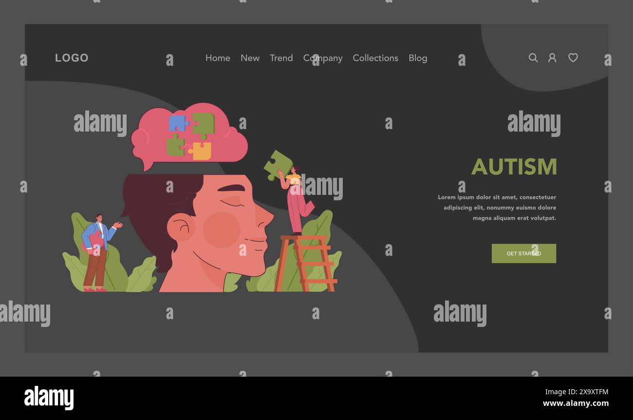Autism concept. An insightful depiction of the autism puzzle piece ... Autism concept. An insightful depiction of the autism puzzle piece ...