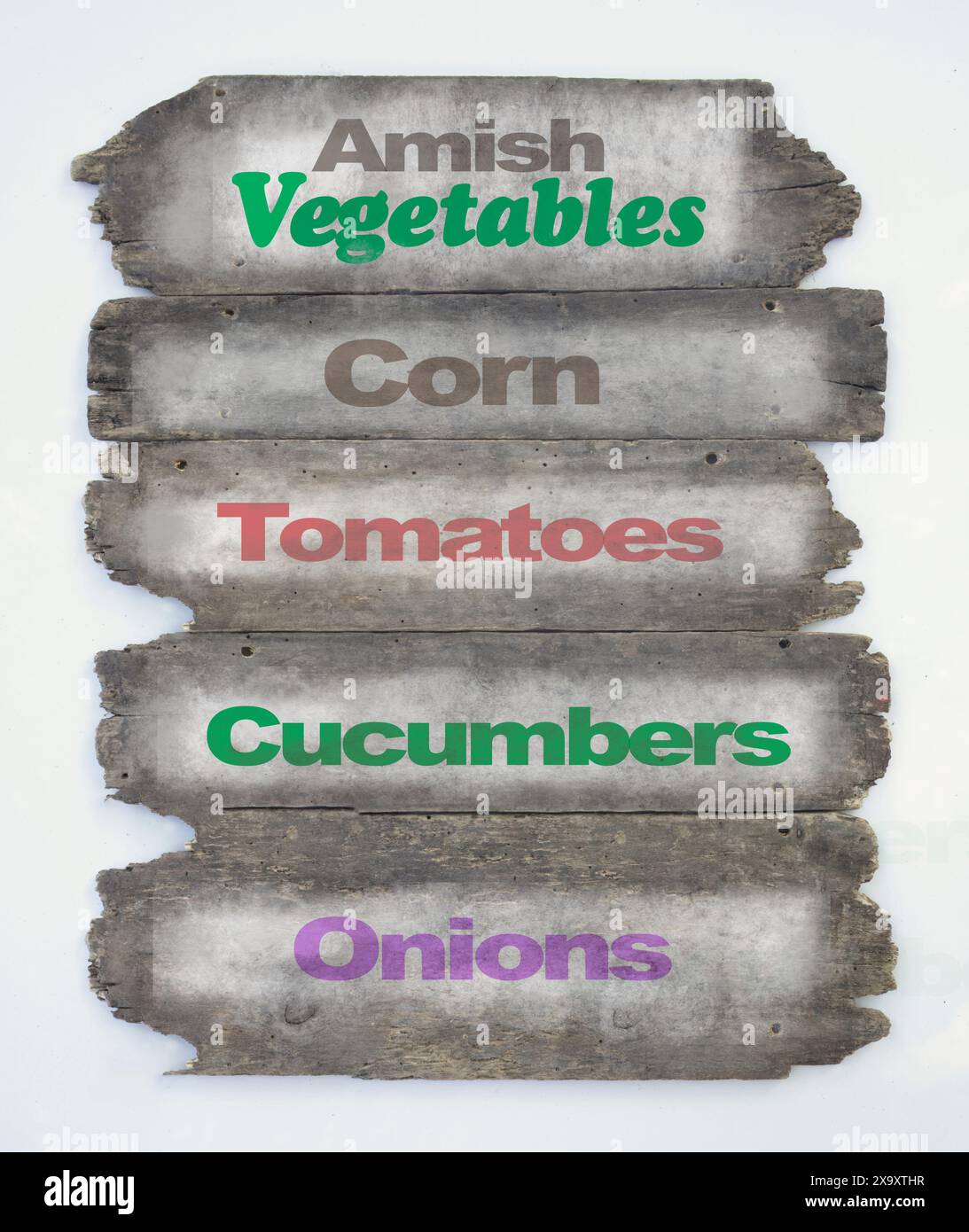 Amish Vegetable Sign Stock Photo - Alamy