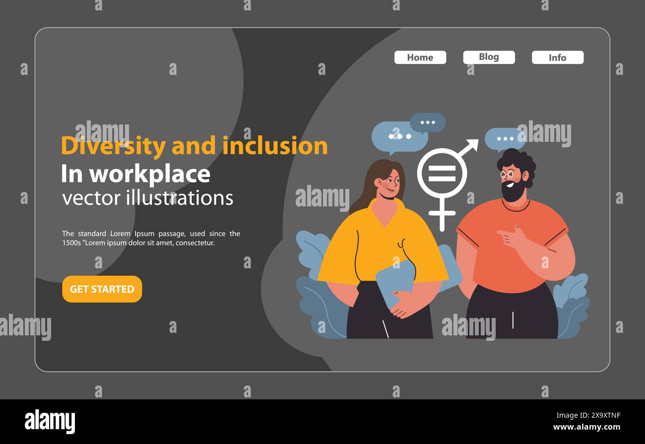 Two colleagues discussing equality. Man and woman with gender equality ...