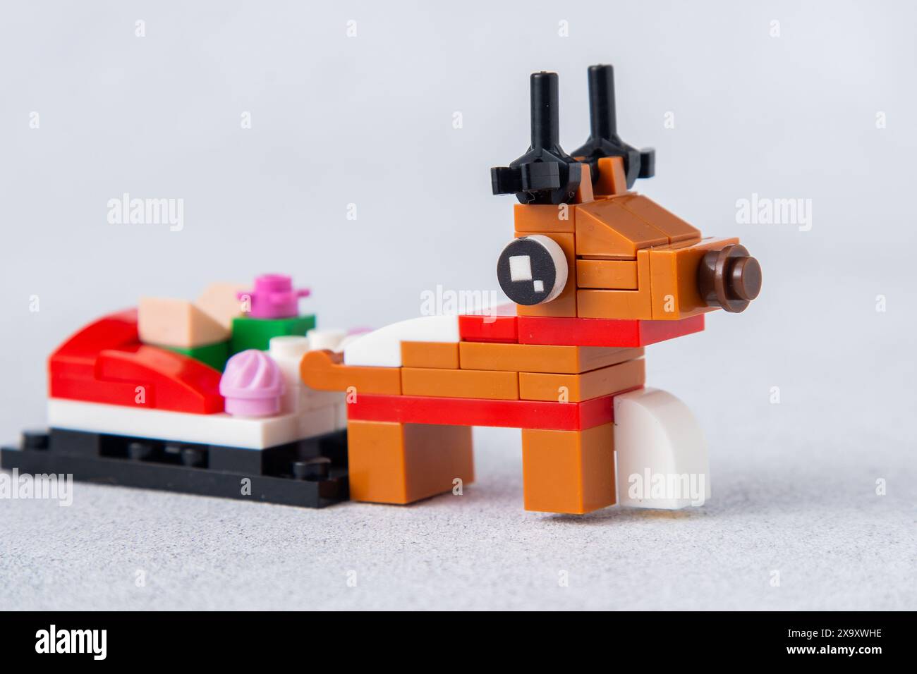 Deer. Lego constructor from mini bricks and details. Children's craft ...