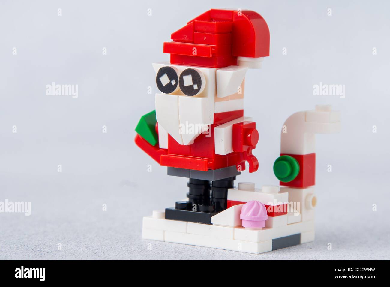 Santa Claus. Lego constructor from mini bricks and details. Children's ...