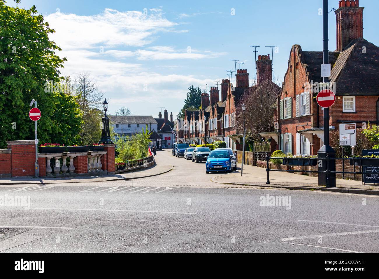 Row of Architectural Houses in Halstead, Essex, England, UK Stock Photo ...
