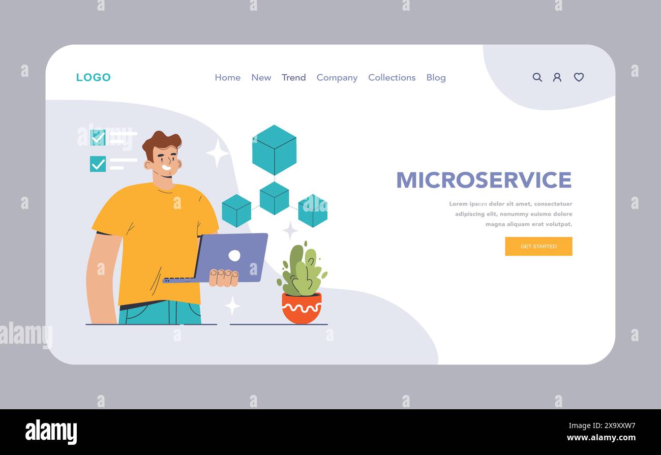 Microservice architecture Stock Vector Images - Alamy