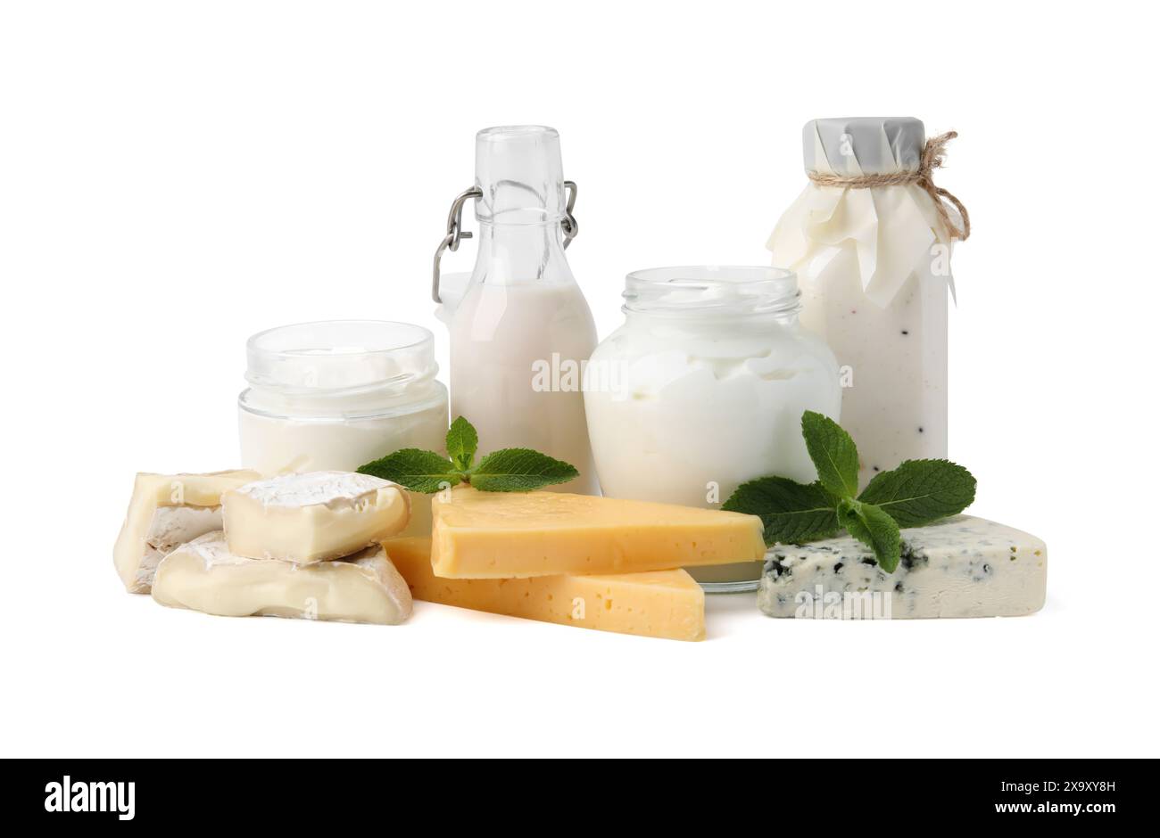 Different dairy products mint hi-res stock photography and images - Alamy