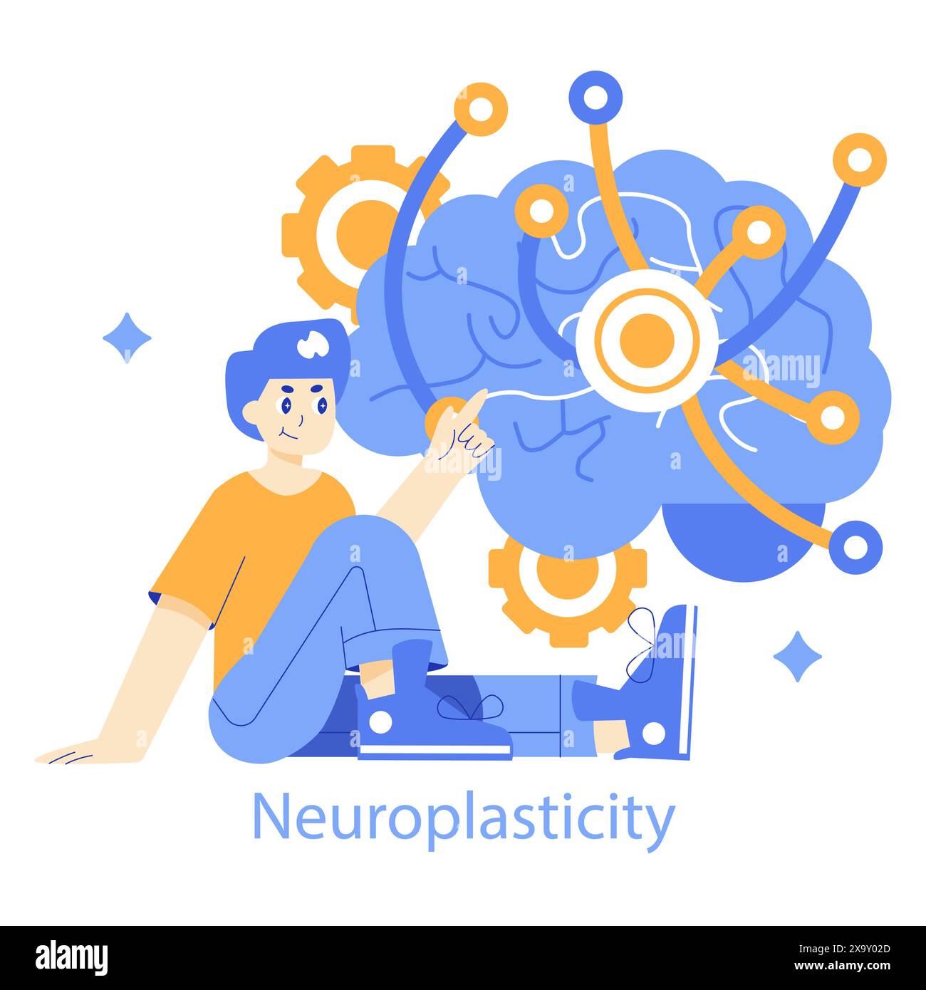 Neuroplasticity concept A thought-provoking vector illustration ...