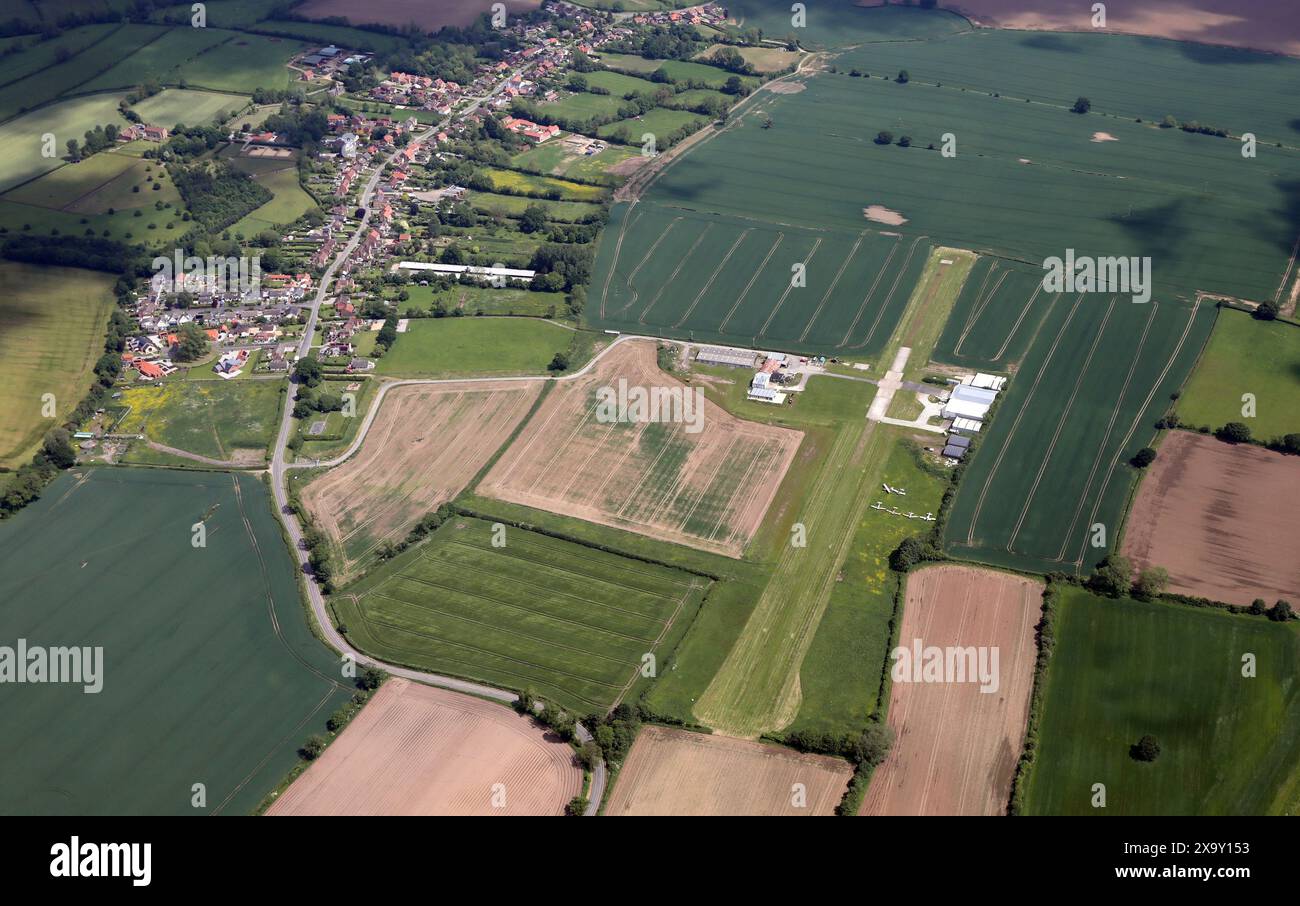 aerial view of Bagby Airfield, North Yorkshire Stock Photo - Alamy