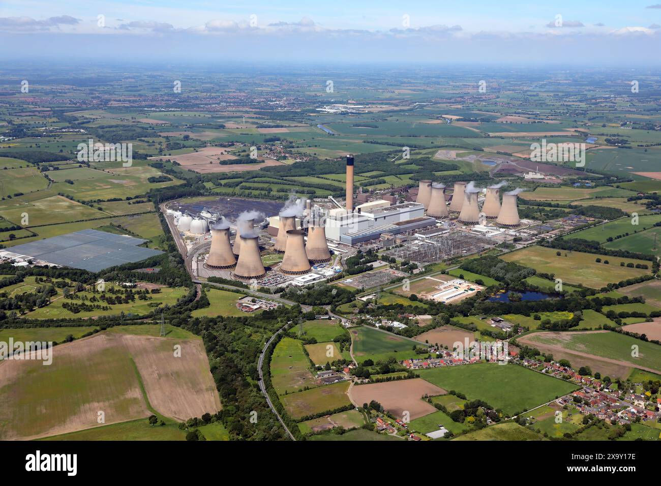 aeriaql view of Drax Power Station near Selby, North Yorkshire Stock ...
