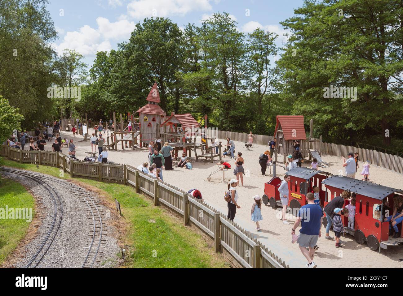 Moors Valley Country Park, Ashley Heath, Dorset, on a sunny day. The ...