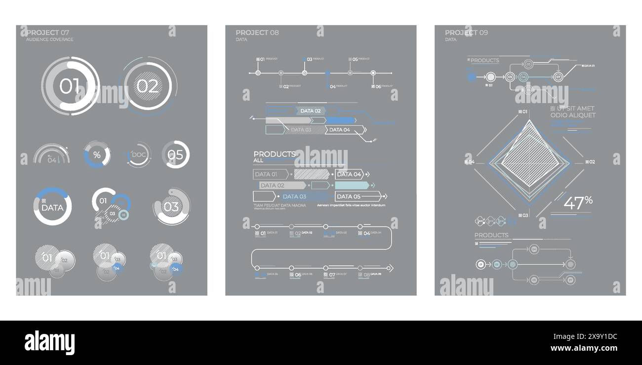 Design business elements charts in color. Vector illustration Stock ...