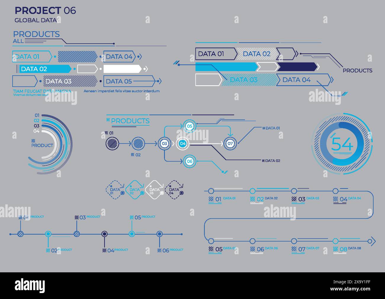 Abstract elements commercial charts. Abstract vector illustration Stock ...