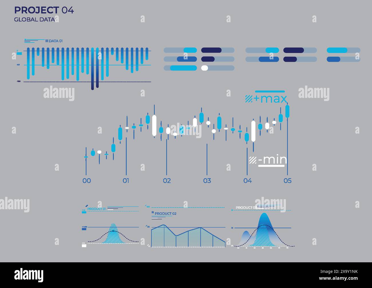 Modern business elements charts in color. Finance Charts Stock Vector ...
