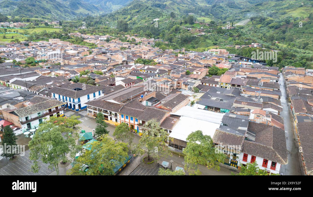 Views of the town of Jardin, Antioquia, Colombia. Rural towns. Copy ...