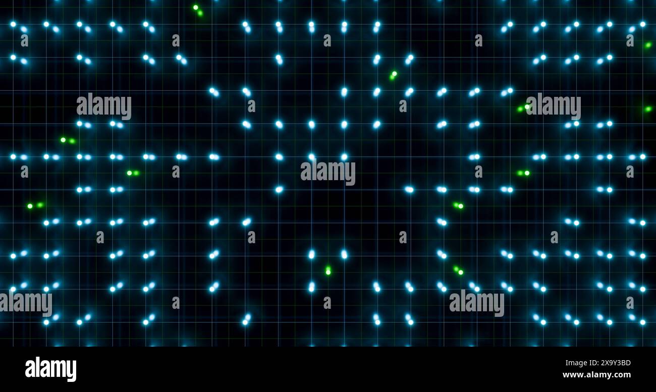 Digital connections, illuminated dots, wire frame. Digital connections ...