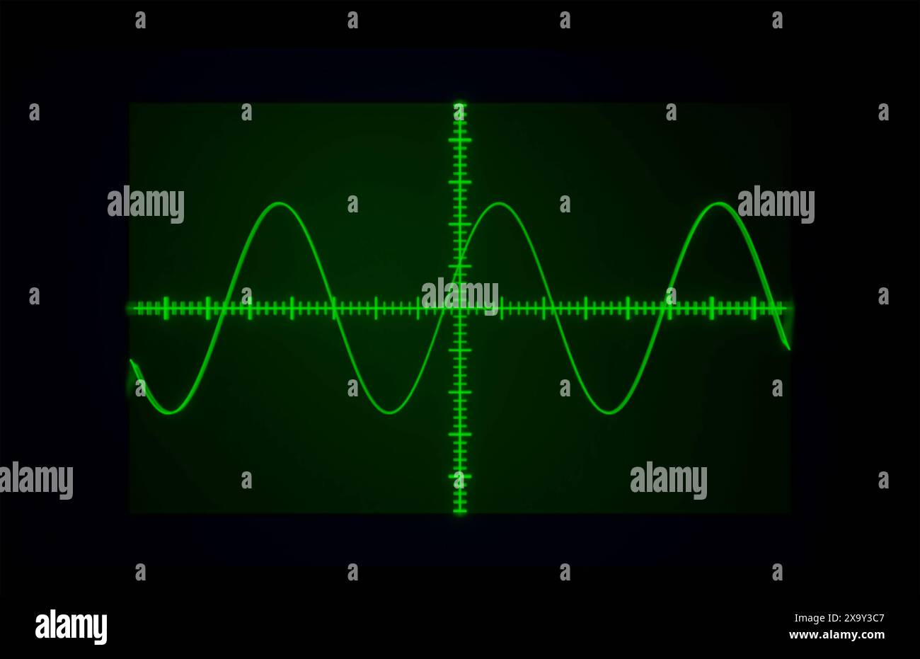 Oscillator, display with green radar. Oscillator, display with green ...