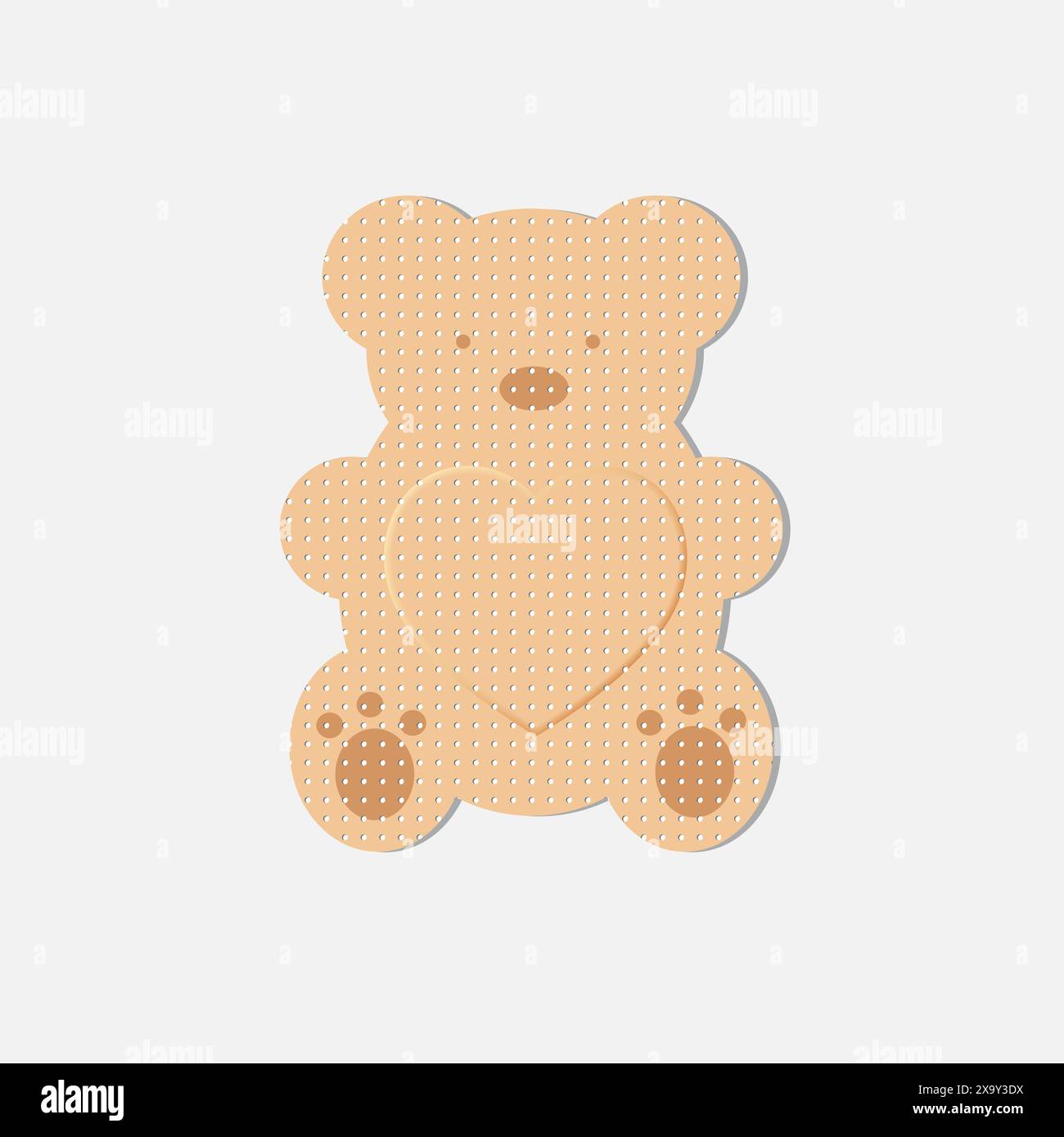 Teddy bear plaster for wounds, vector Stock Vector Image & Art - Alamy