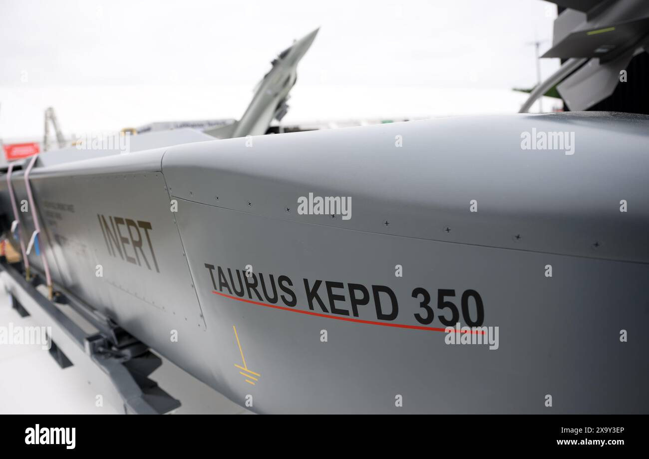 03 June 2024, Brandenburg, Schönefeld: The Taurus KEPD-350 cruise ...