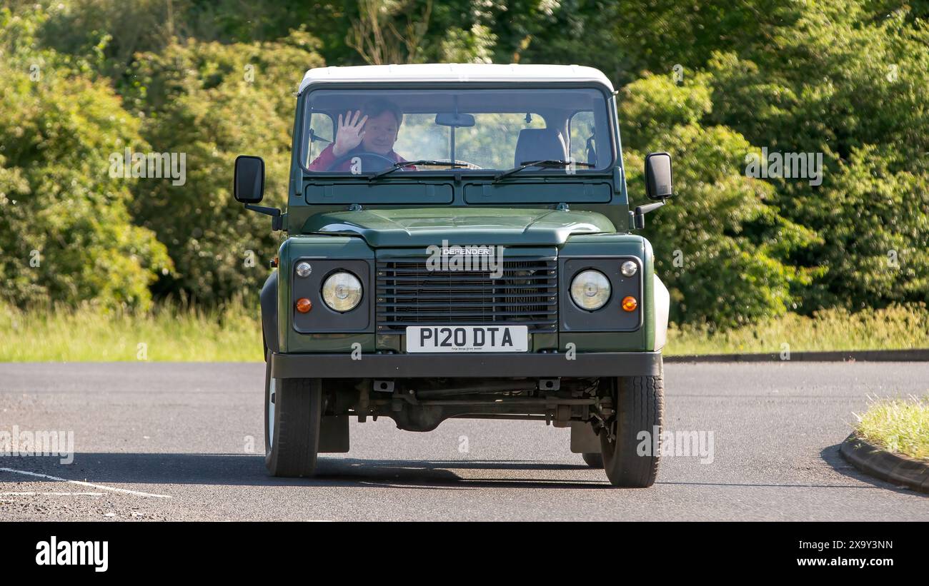 Stony Stratford,UK - June 2nd 2024: 1997 Land Rover Defender car ...