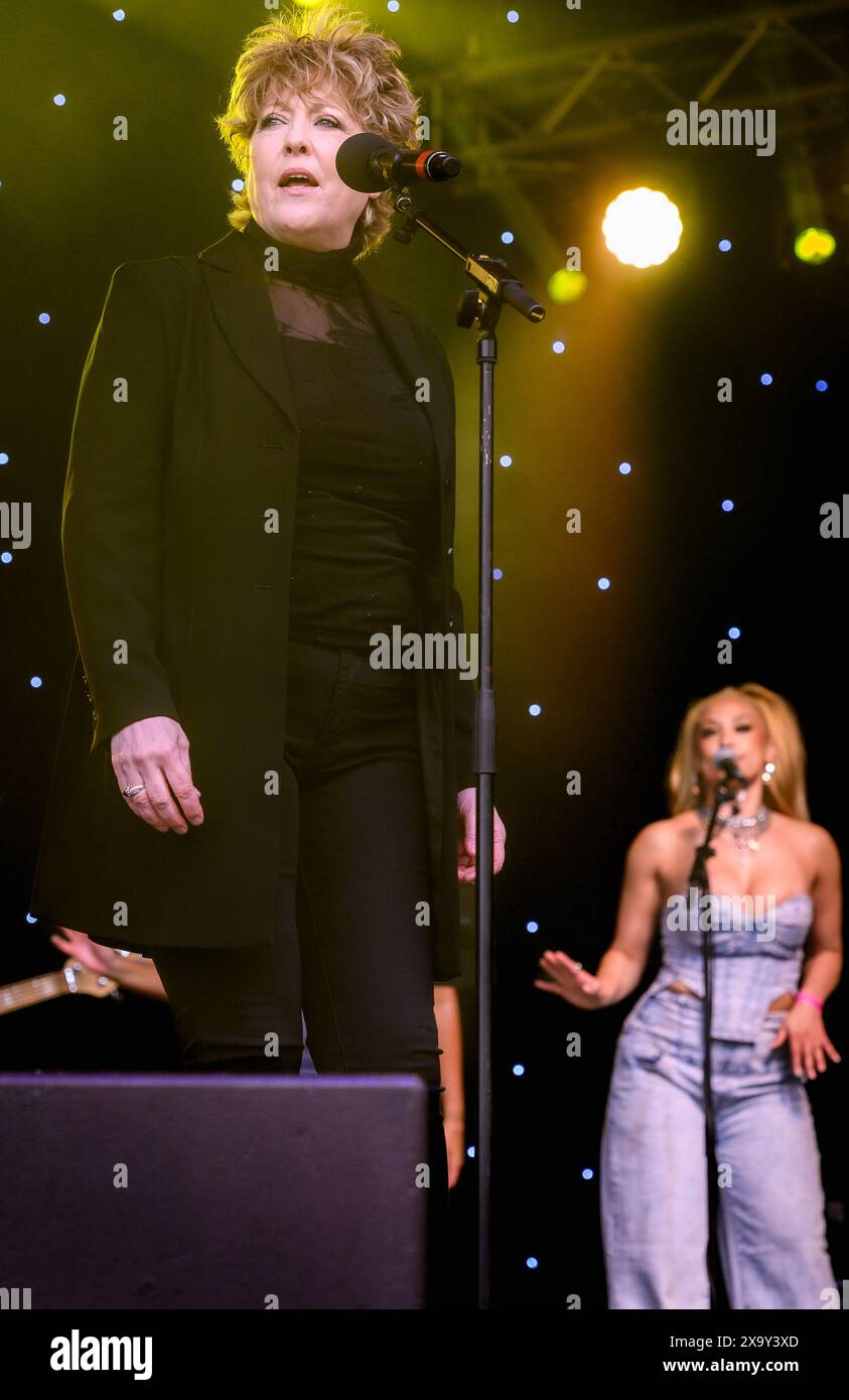 Leyland, Lancashire, Sunday May 26, 2024. Singer Katrina Leskanich ...