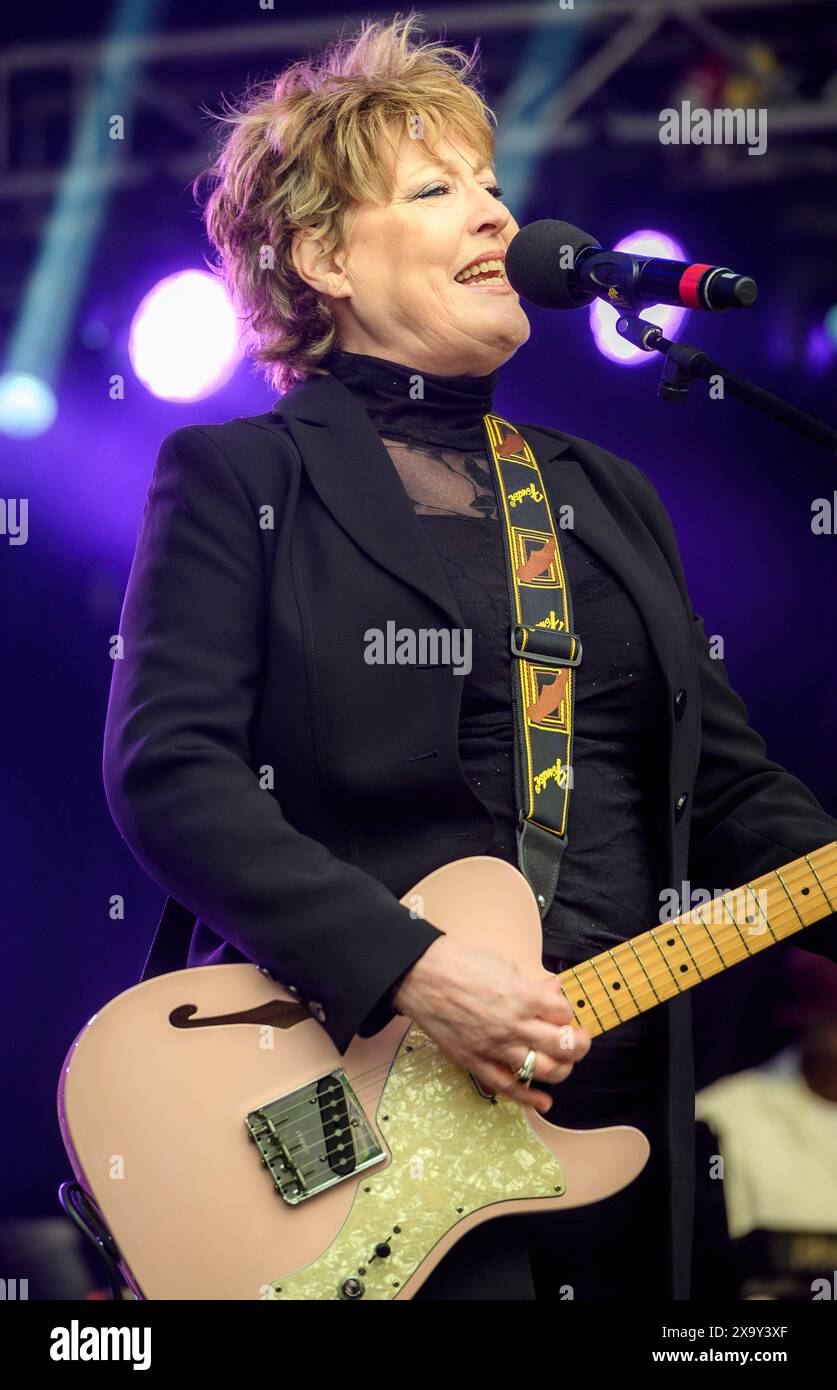 Leyland, Lancashire, Sunday May 26, 2024. Singer Katrina Leskanich ...