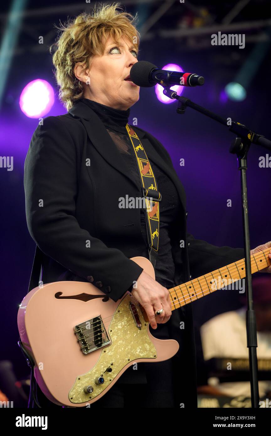 Leyland, Lancashire, Sunday May 26, 2024. Singer Katrina Leskanich ...