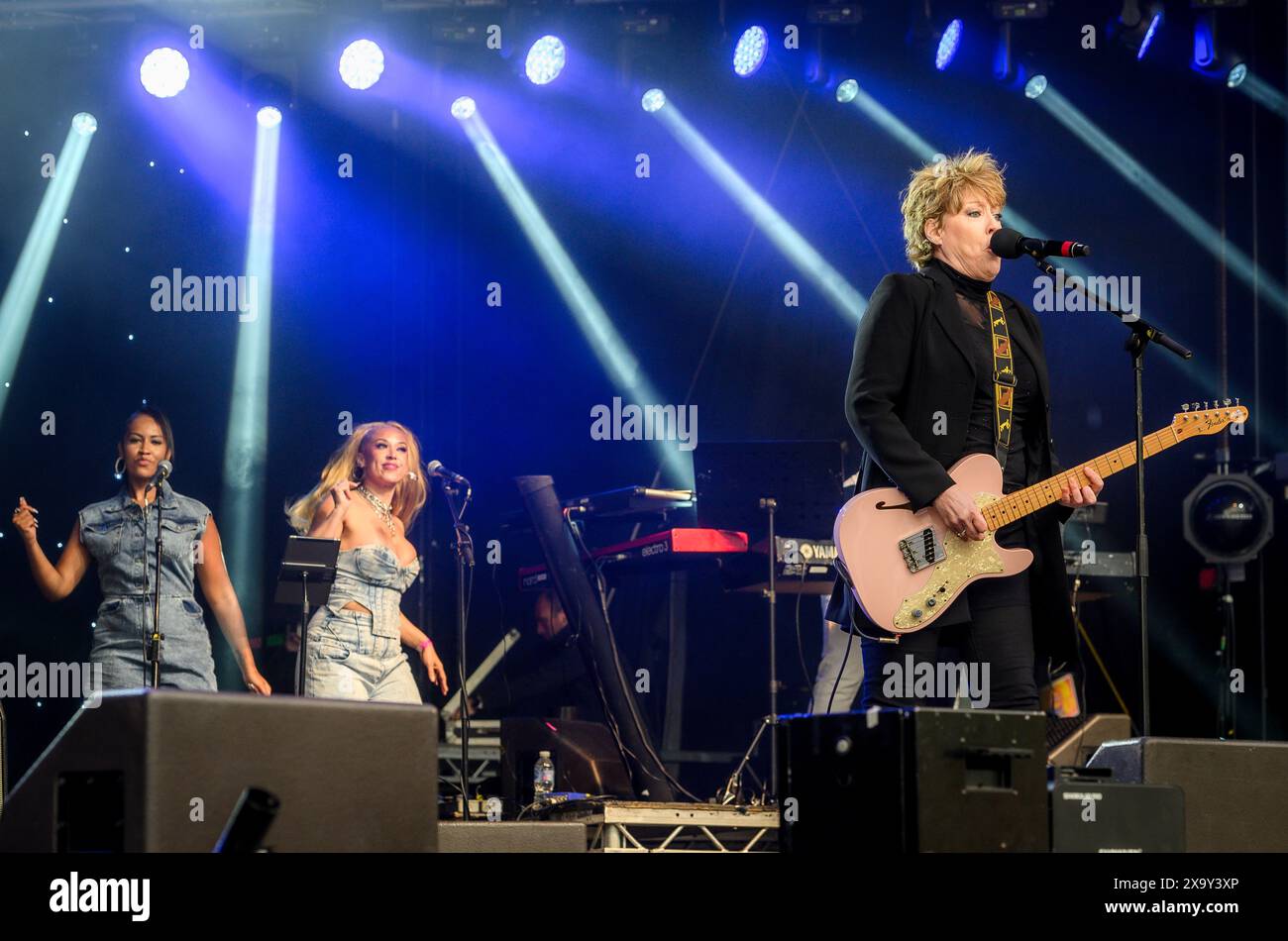 Leyland, Lancashire, Sunday May 26, 2024. Singer Katrina Leskanich ...
