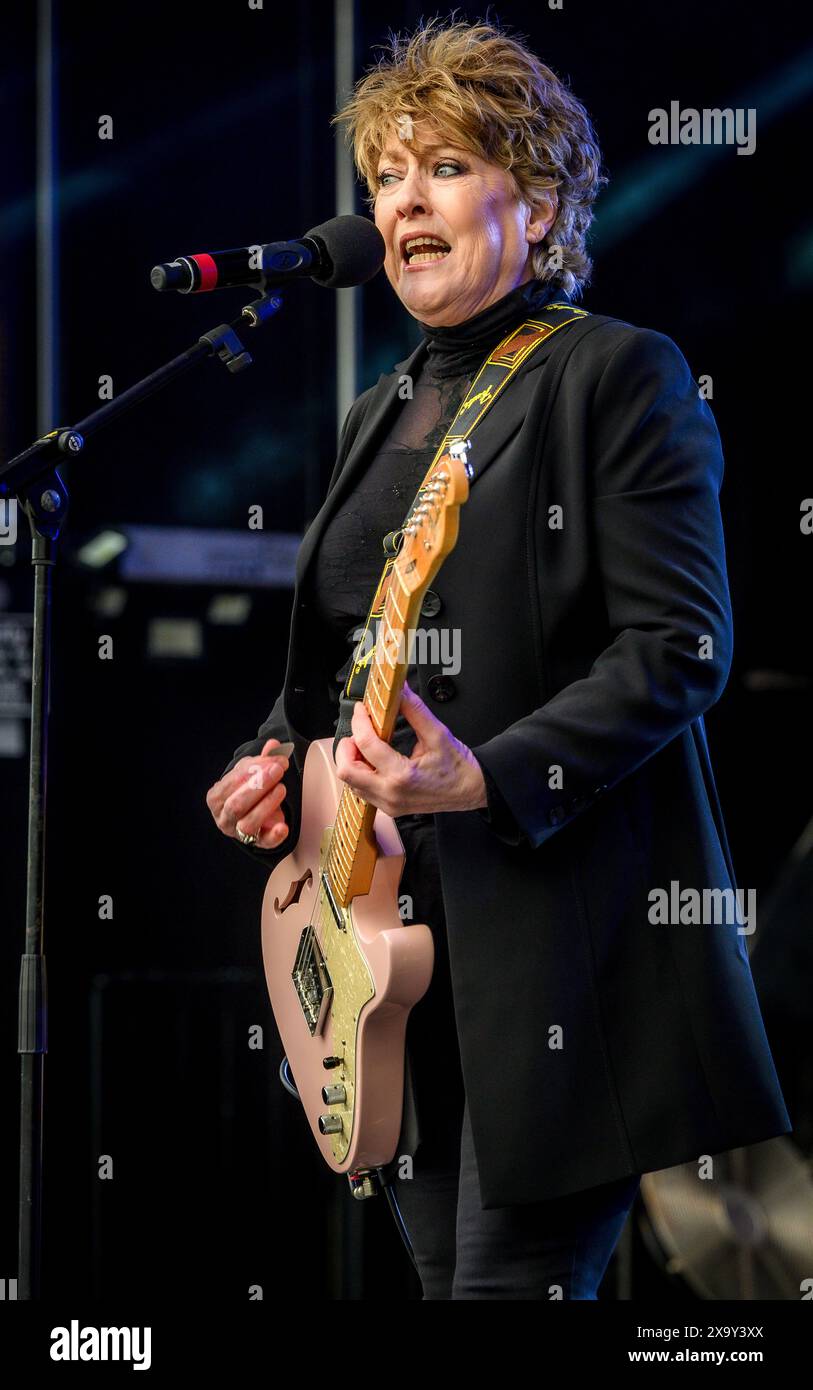 Leyland, Lancashire, Sunday May 26, 2024. Singer Katrina Leskanich ...