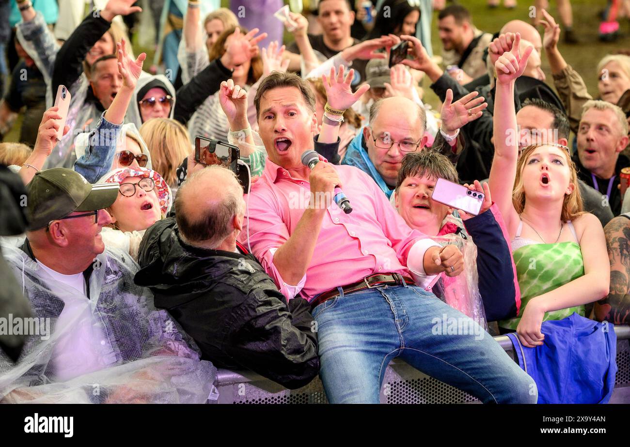 Leyland, Lancashire, Sunday May 26, 2024. Singer Nathan Moore from ...