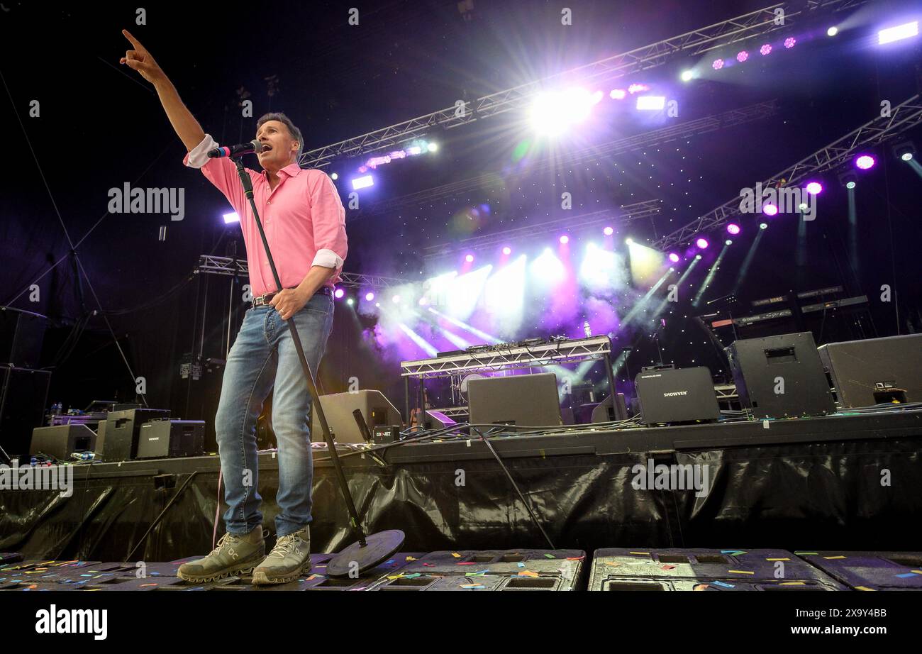 Leyland, Lancashire, Sunday May 26, 2024. Singer Nathan Moore from ...
