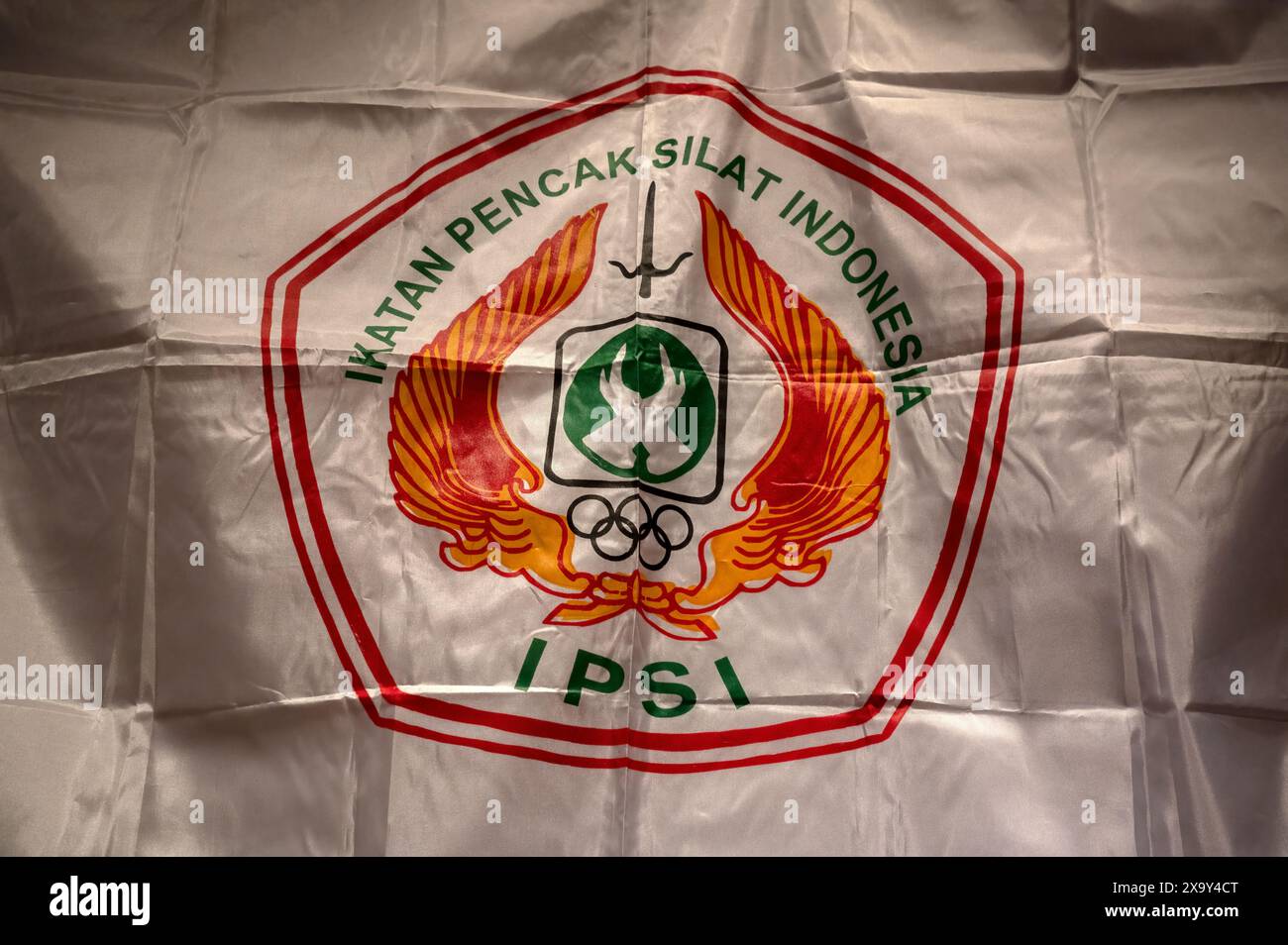Close Up Logo Ikatan Pencak Silat Indonesia On A Flag At Amsterdam The ...