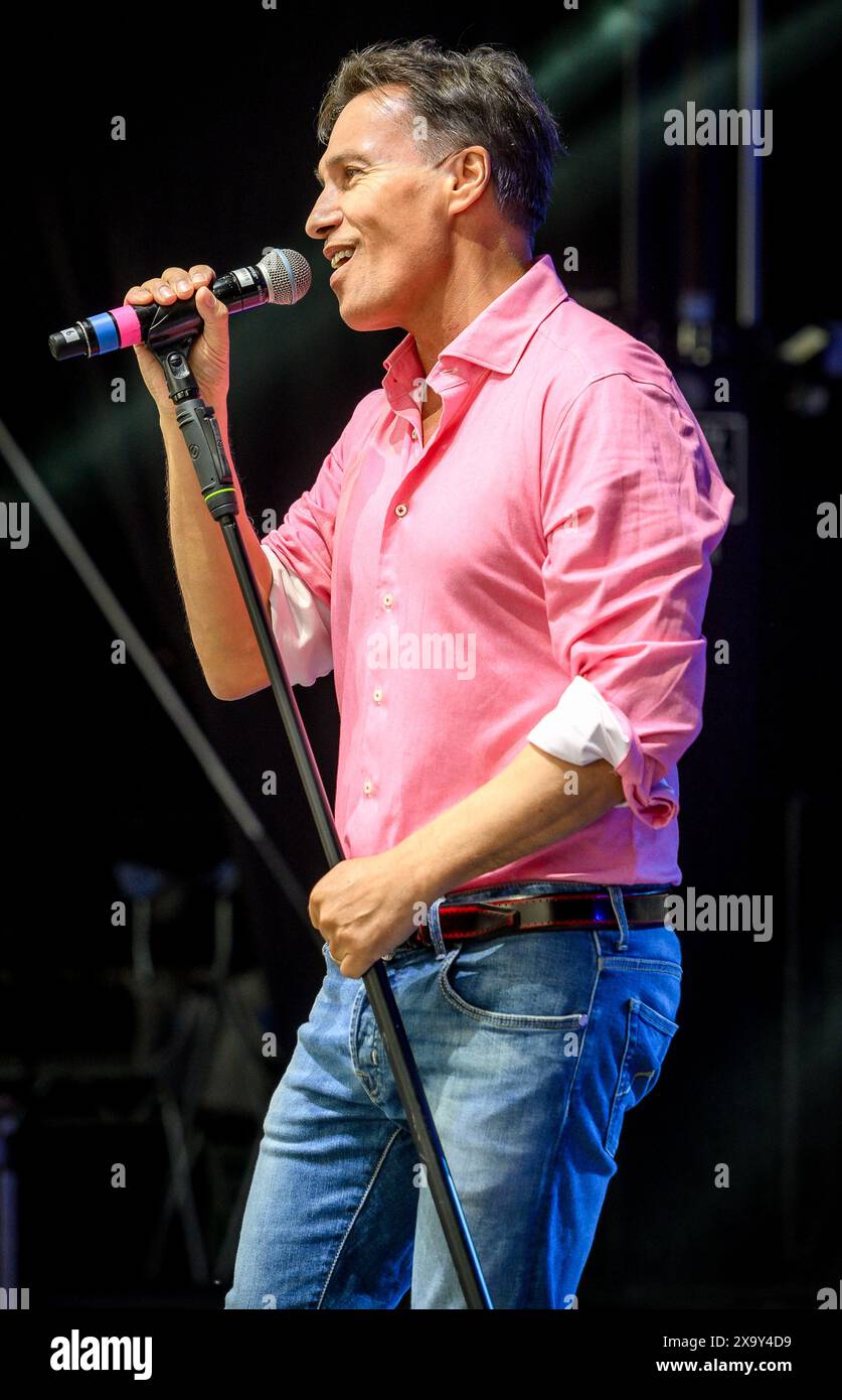 Leyland, Lancashire, Sunday May 26, 2024. Singer Nathan Moore from ...