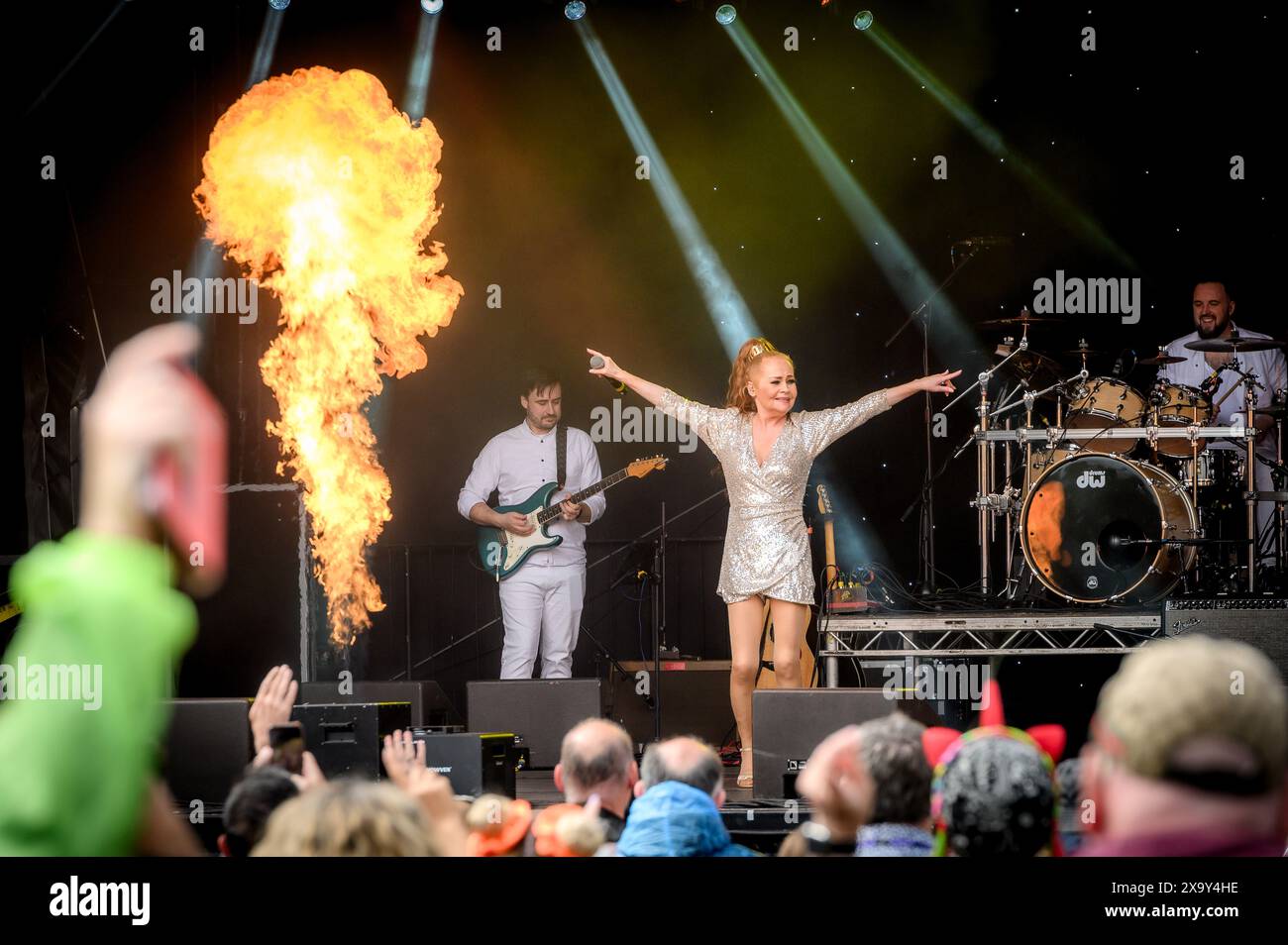 Leyland, Lancashire, Sunday May 26, 2024. Singer Sonia performs on ...