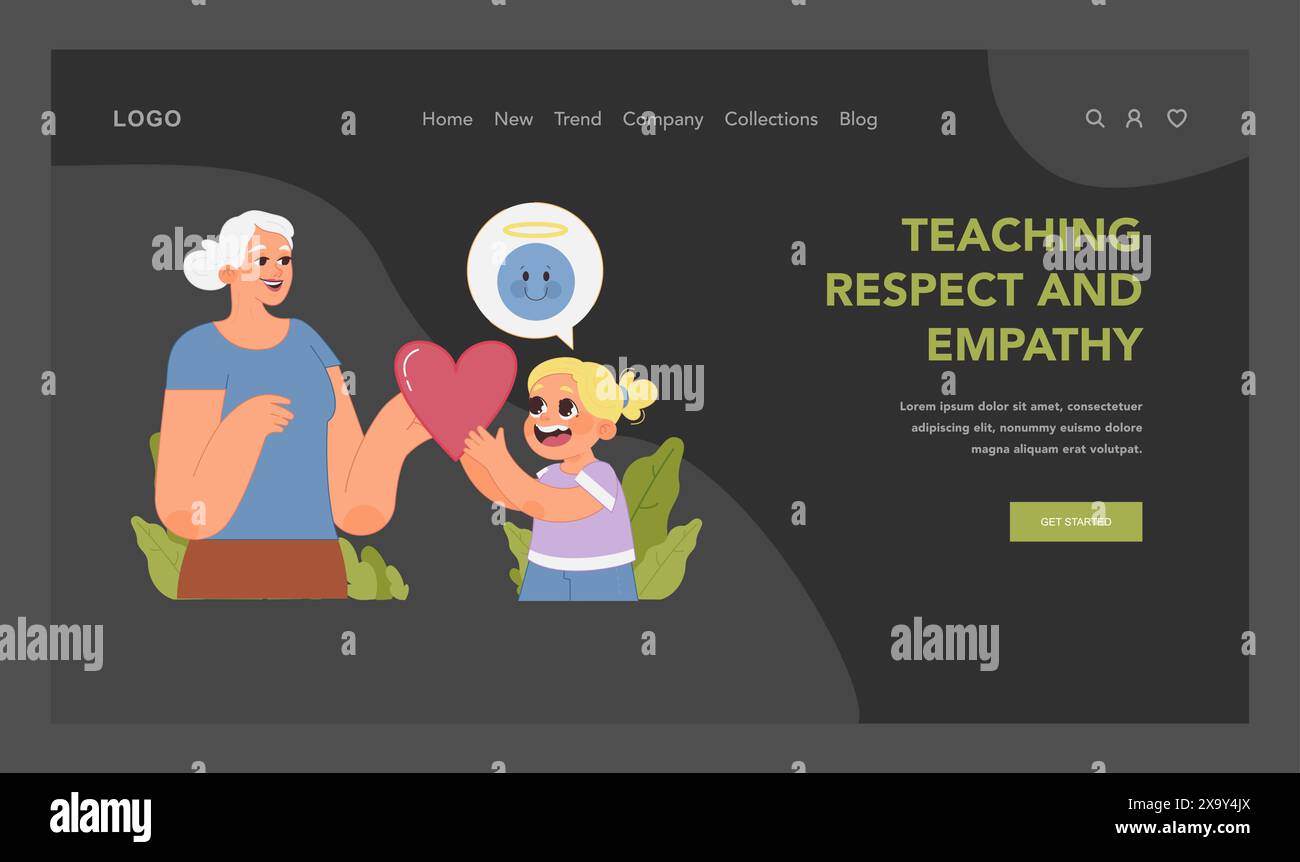 Empathy and respect concept. Little girl learning to cherish and ...