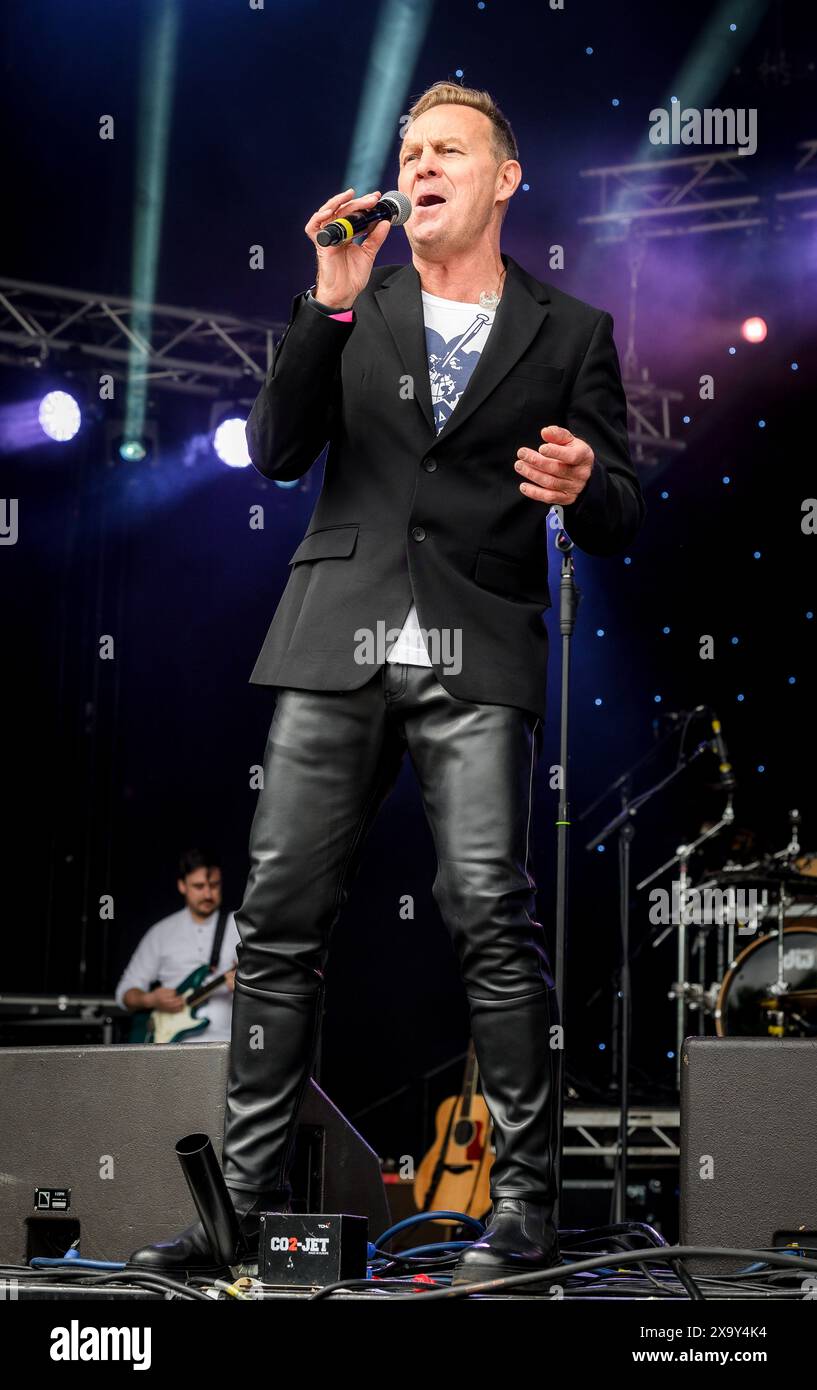 Leyland, Lancashire, Sunday May 26, 2024. Singer and actor Jason ...