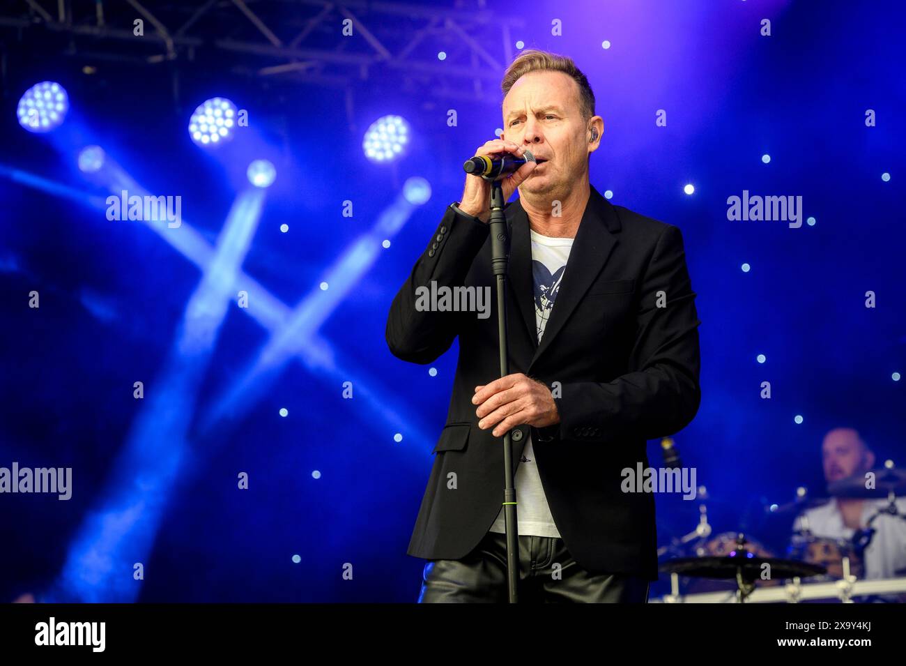 Leyland, Lancashire, Sunday May 26, 2024. Singer and actor Jason ...