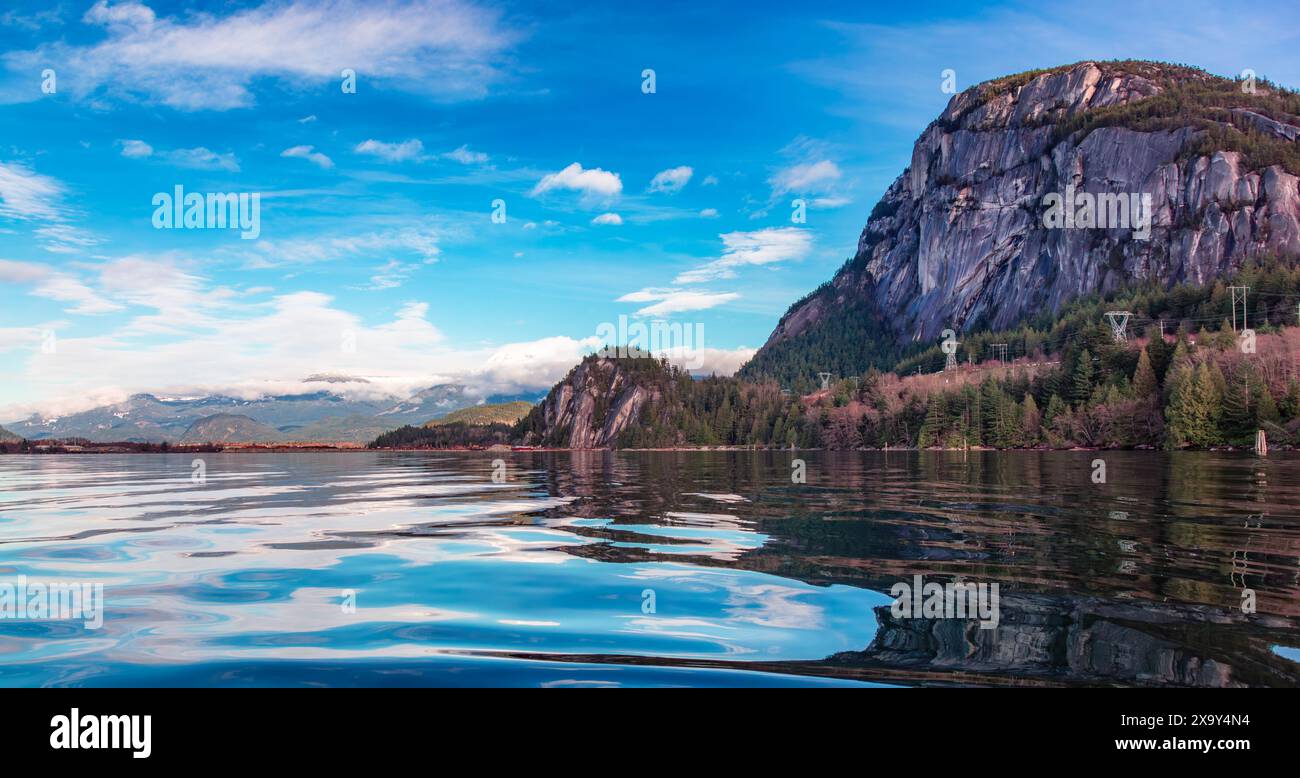 Canadian Nature Landscape Background. Chief Mountain in Squamish, BC ...