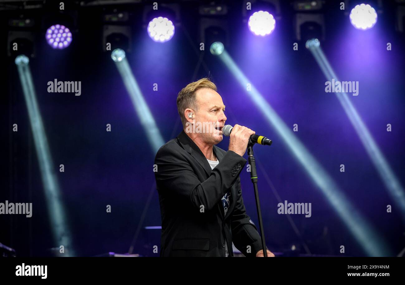 Leyland, Lancashire, Sunday May 26, 2024. Singer and actor Jason ...
