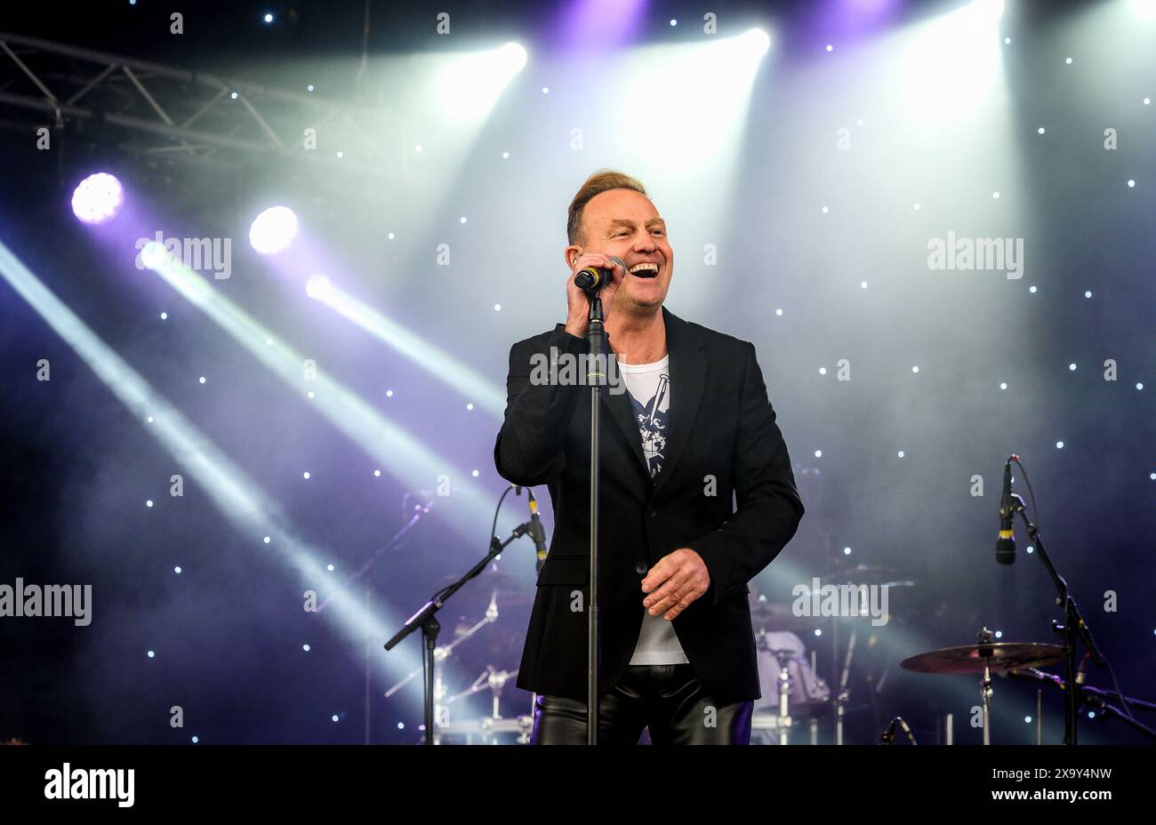 Leyland, Lancashire, Sunday May 26, 2024. Singer and actor Jason ...
