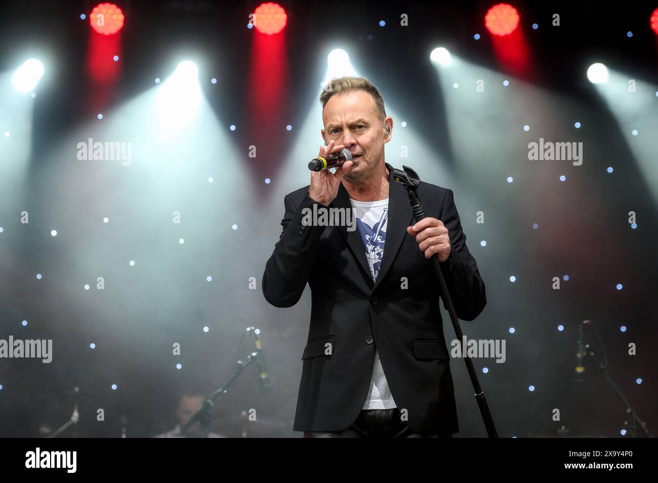 Leyland, Lancashire, Sunday May 26, 2024. Singer and actor Jason ...
