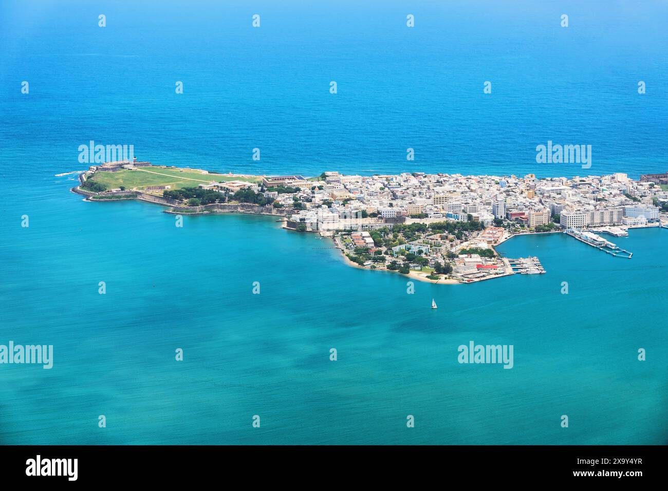 Puerto rico old san juan aerial hi-res stock photography and images - Alamy