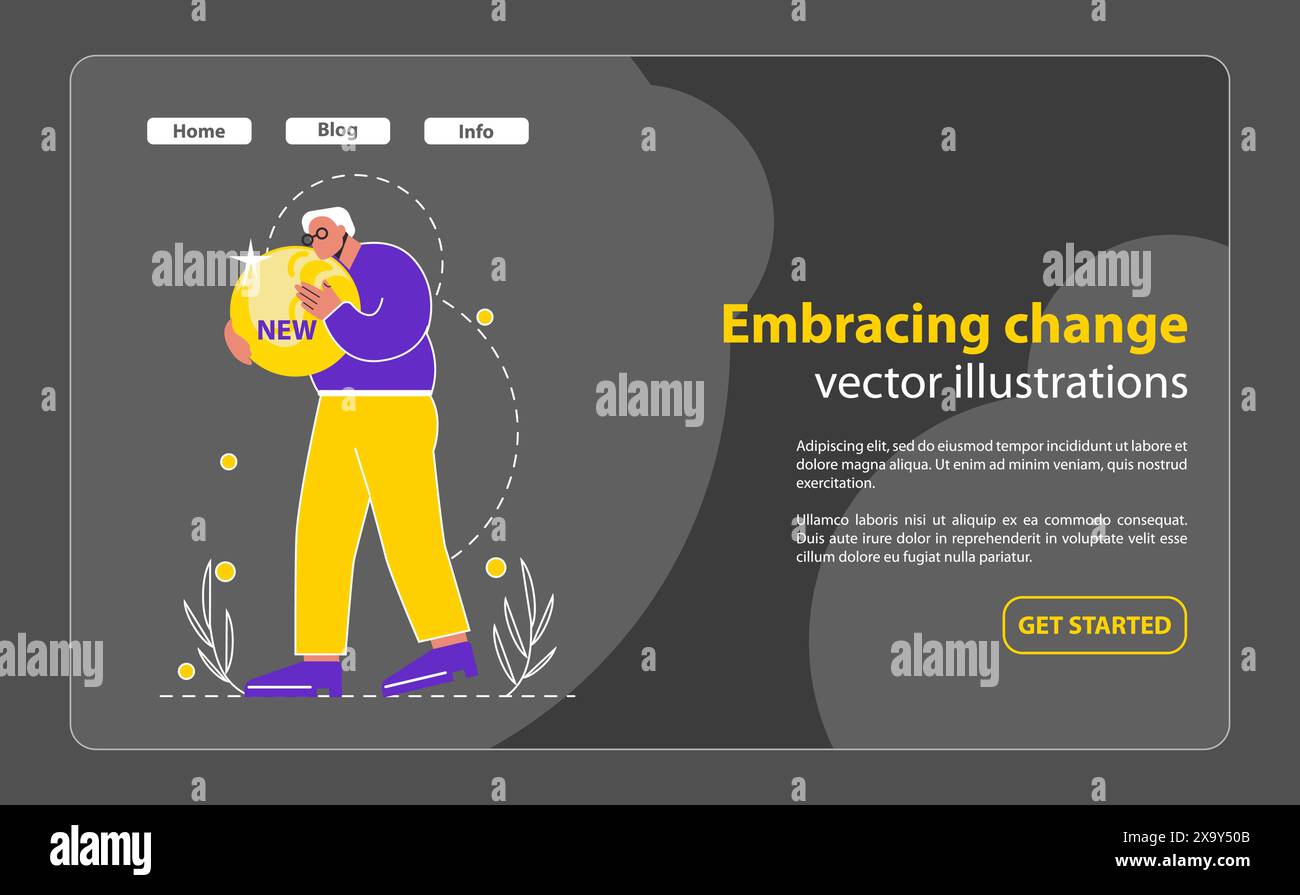 Change Embrace concept A character holds a radiant orb marked 'NEW ...