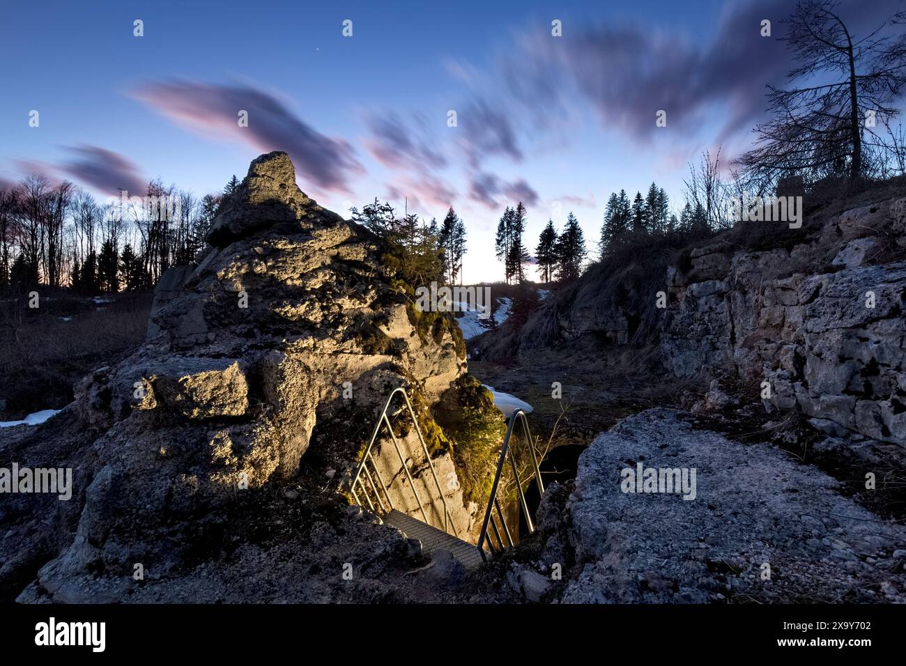 Fort Luserna: the ruins of the Viaz outpost. Luserna, Cimbra Alp ...