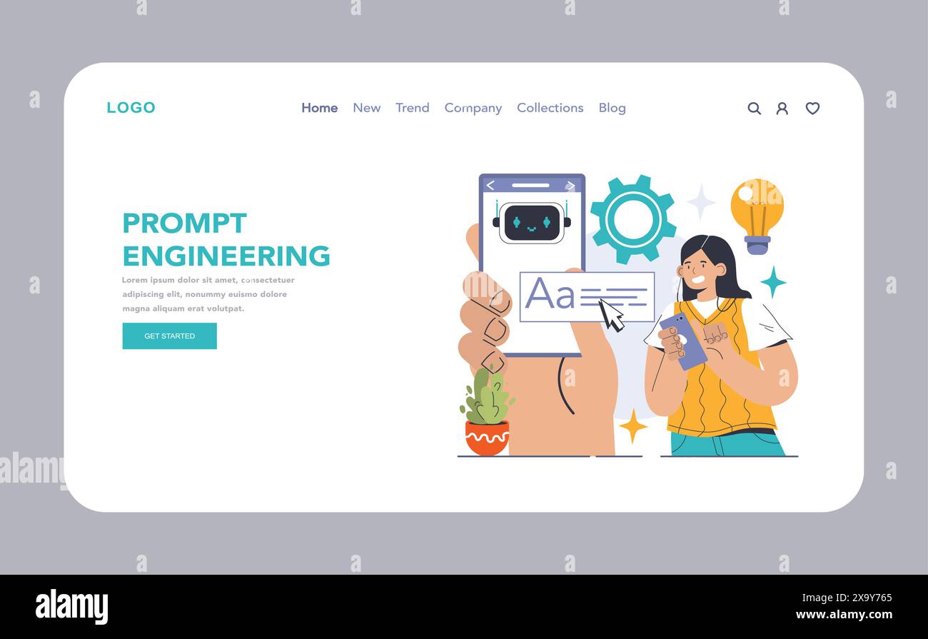Prompt Engineers Writing A Command To A Artificial Neuron Network Web Or Landing Artificial