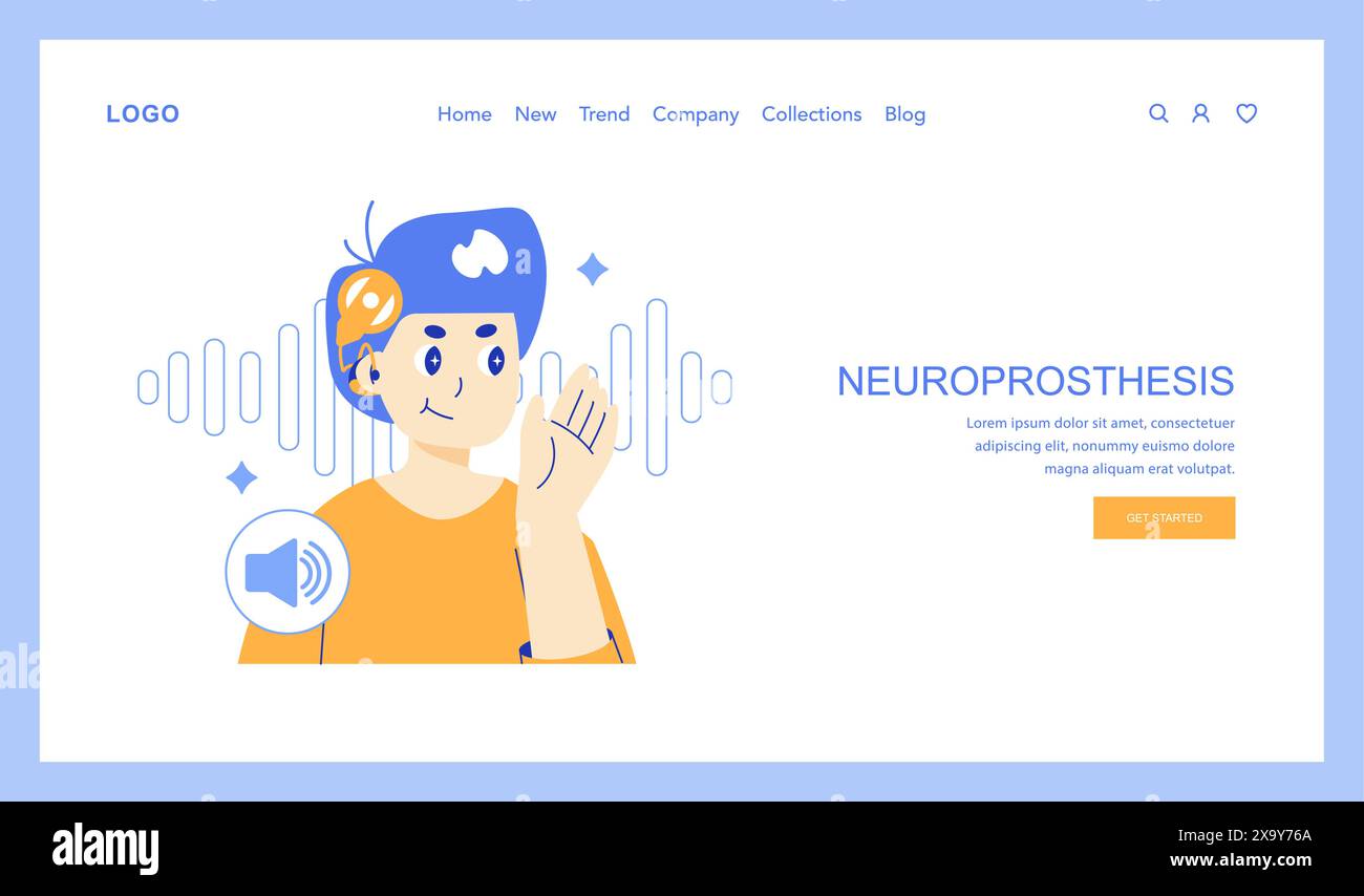 Neuroprosthesis concept A vibrant vector illustration capturing the ...
