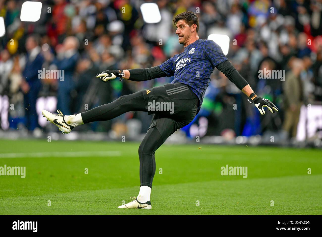 London, England. 01st, June 2024. Goalkeeper Thibaut Courtois of Real ...