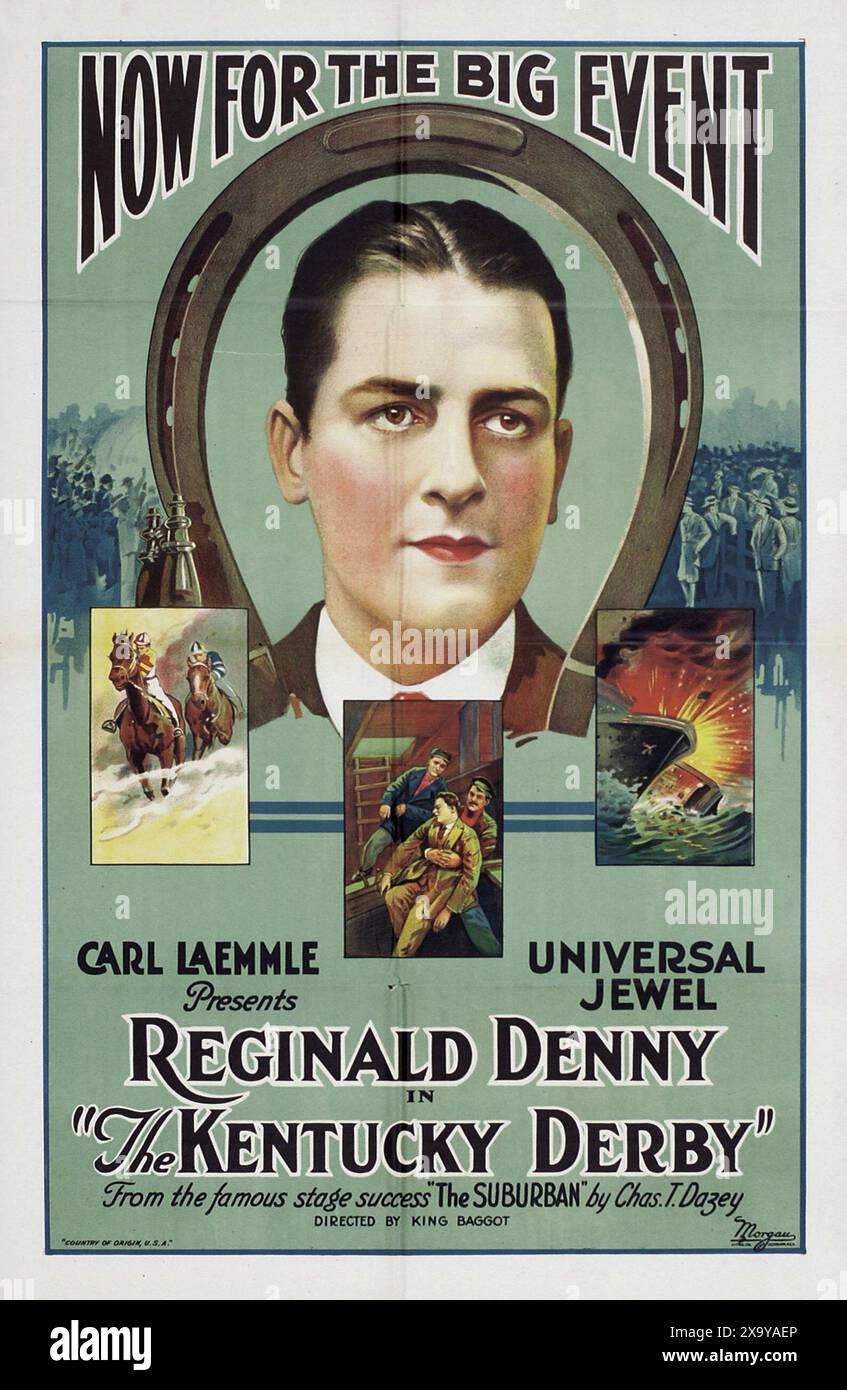 Old film poster - Carl Laemmle presents The Kentucky Derby with Reginald Denny (Universal, 1922 ...